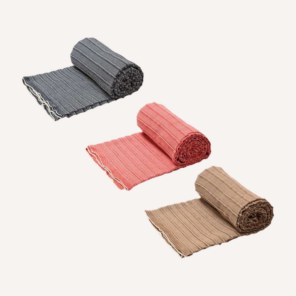 bläanks | Sustainable Rolled Texture Throw Blanket | Corallo + Greggio ...