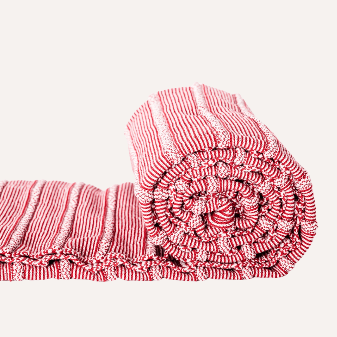 bläanks | Sustainable Rolled Texture Throw Blanket | Corallo + Greggio ...