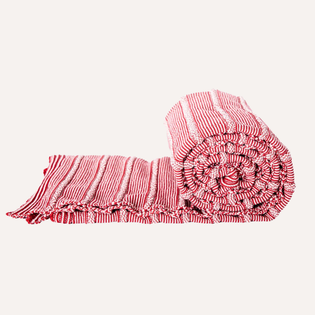 bläanks | Sustainable Rolled Texture Throw Blanket | Corallo + Greggio ...