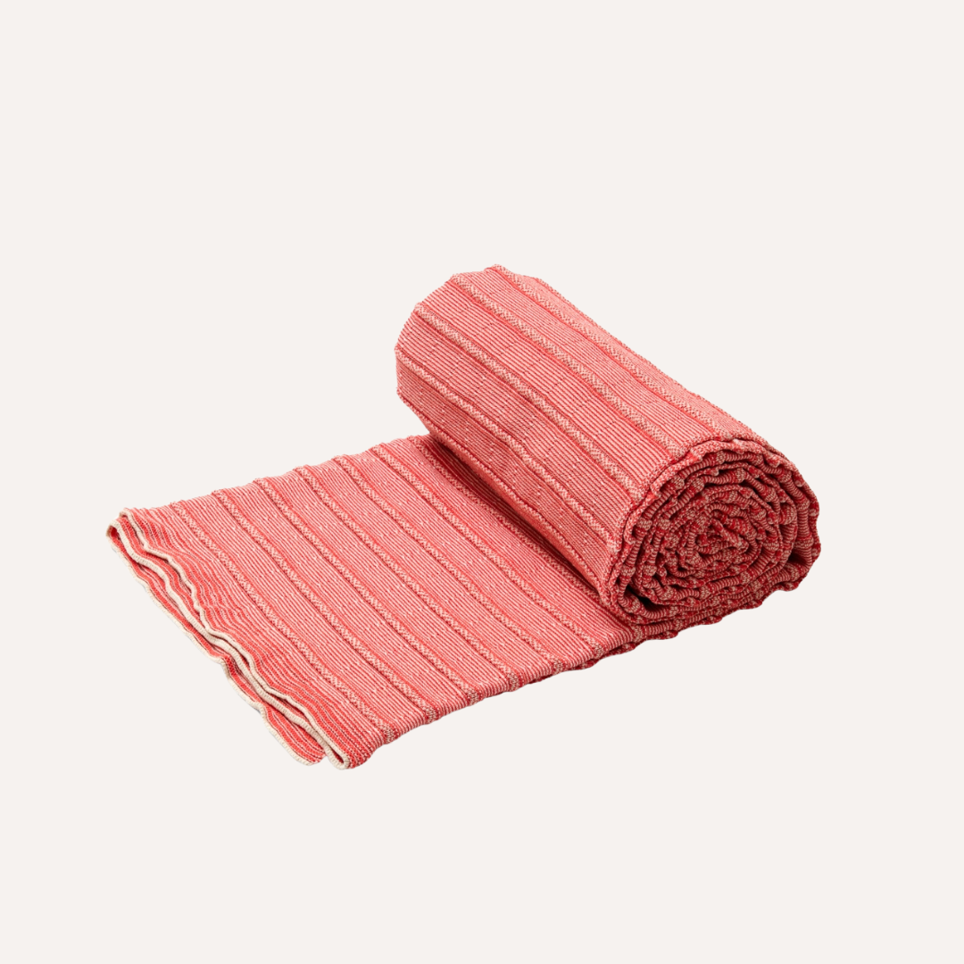 bläanks | Sustainable Rolled Texture Throw Blanket | Corallo + Greggio ...