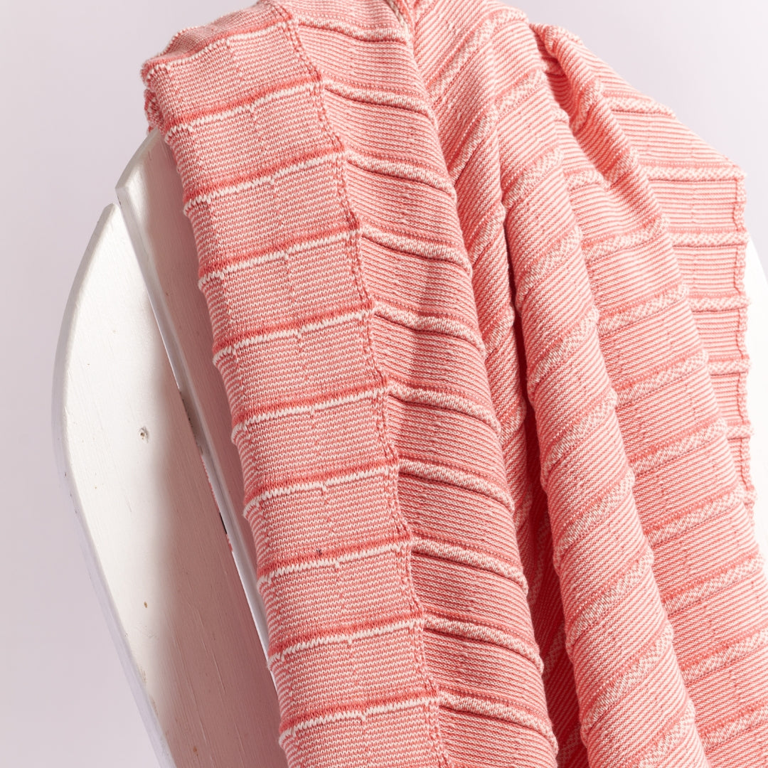 bläanks | Sustainable Rolled Texture Throw Blanket | Corallo + Greggio ...